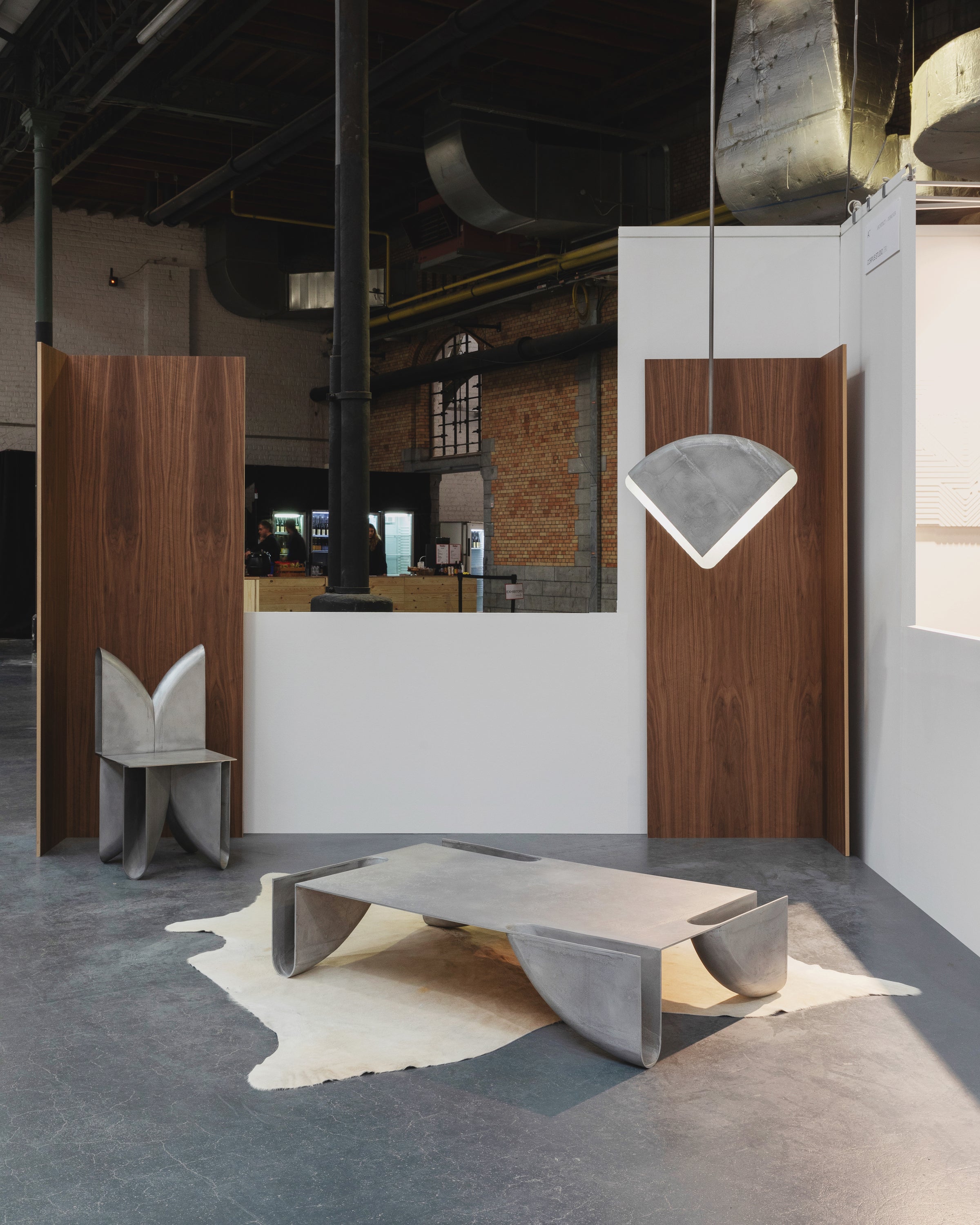 Off-white Side Table "Apollo" in Glazed Lava Stone by Corpus Studio For Sale at 1stDibs