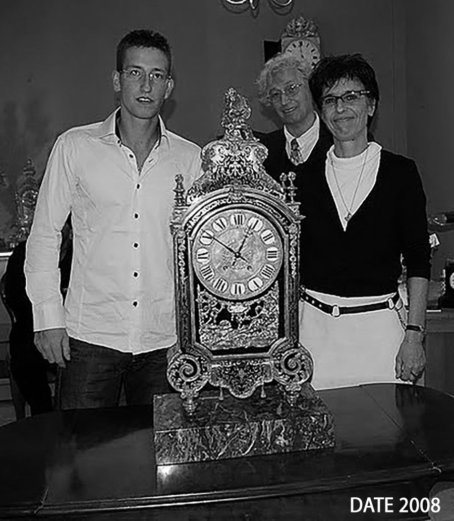Portico clock in mahogany and bronze mercury gilding 1840 For Sale at ...
