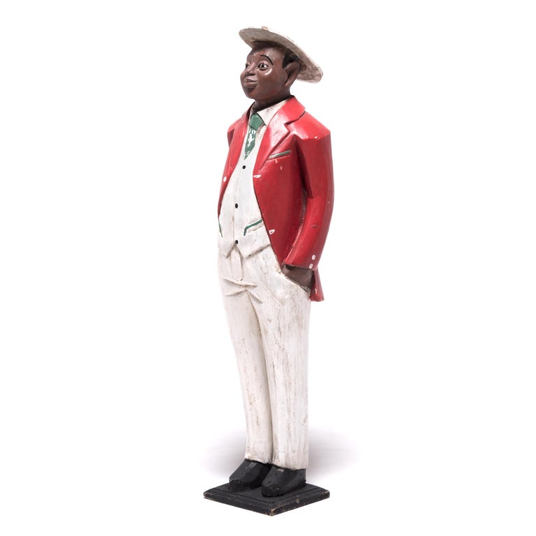 African Colonial Figure with Red Jacket at 1stDibs