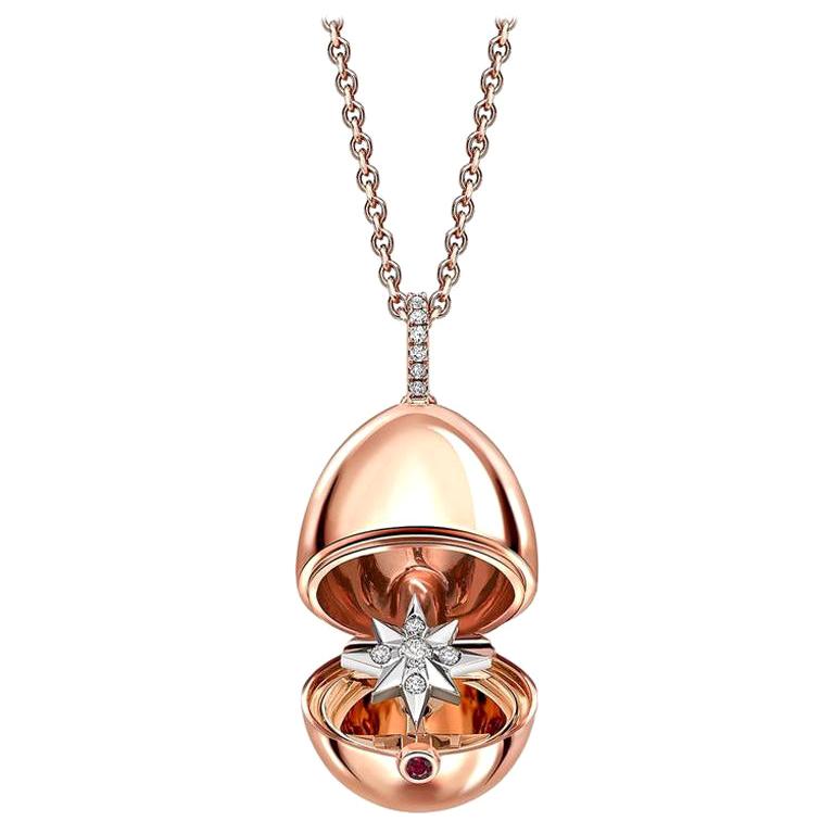 Fabergé Rococo Rose Gold and Diamond Grand Necklace For Sale at 1stDibs