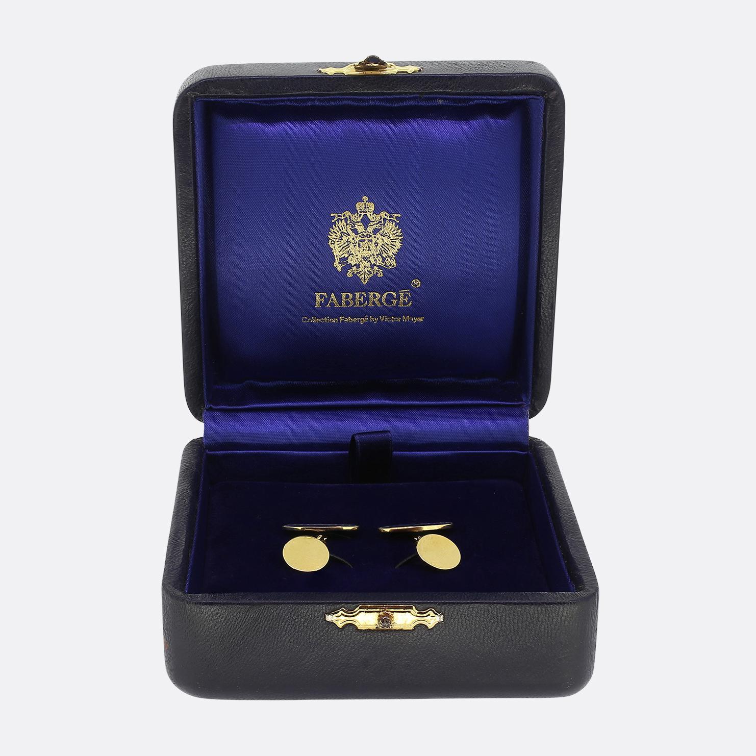 Fabergé Blue Enamel Chain Link Cufflinks For Sale at 1stDibs | faberge ...