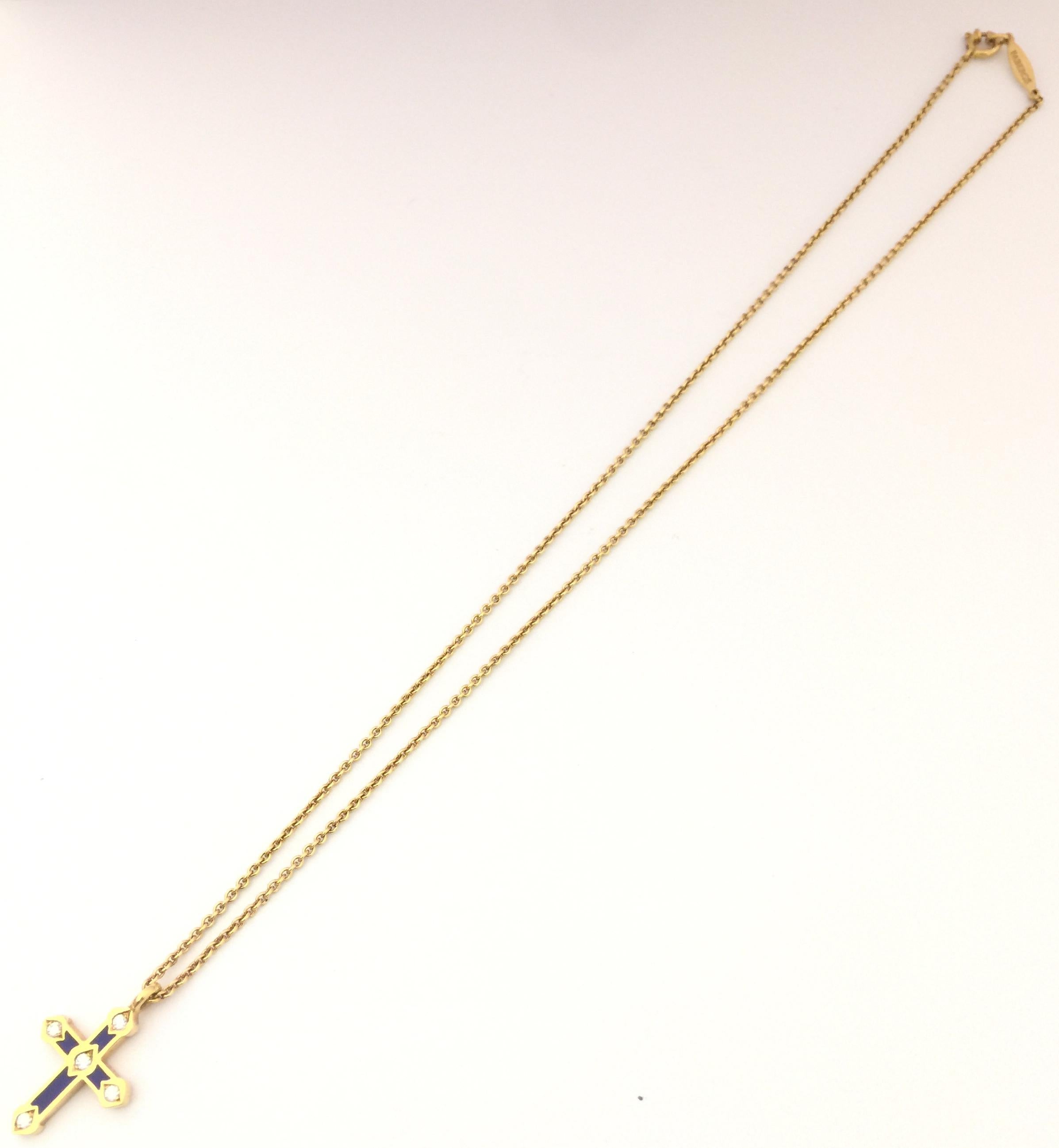 Modern Faberge Cross Necklace F2241BL at 1stDibs | faberge cross ...