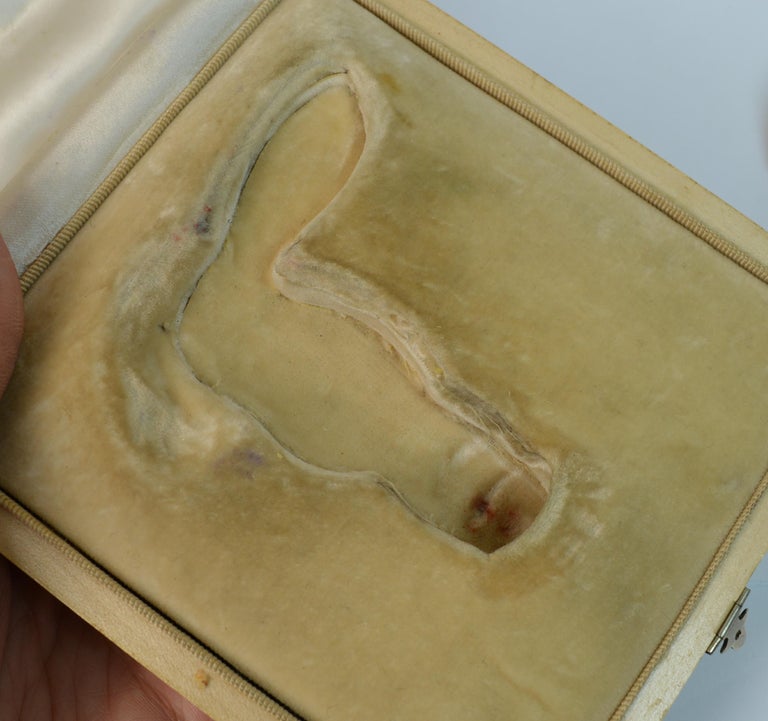 Faberge Designer Opal Enamel and Garnet Rabbit Walking Cane / Handle at ...