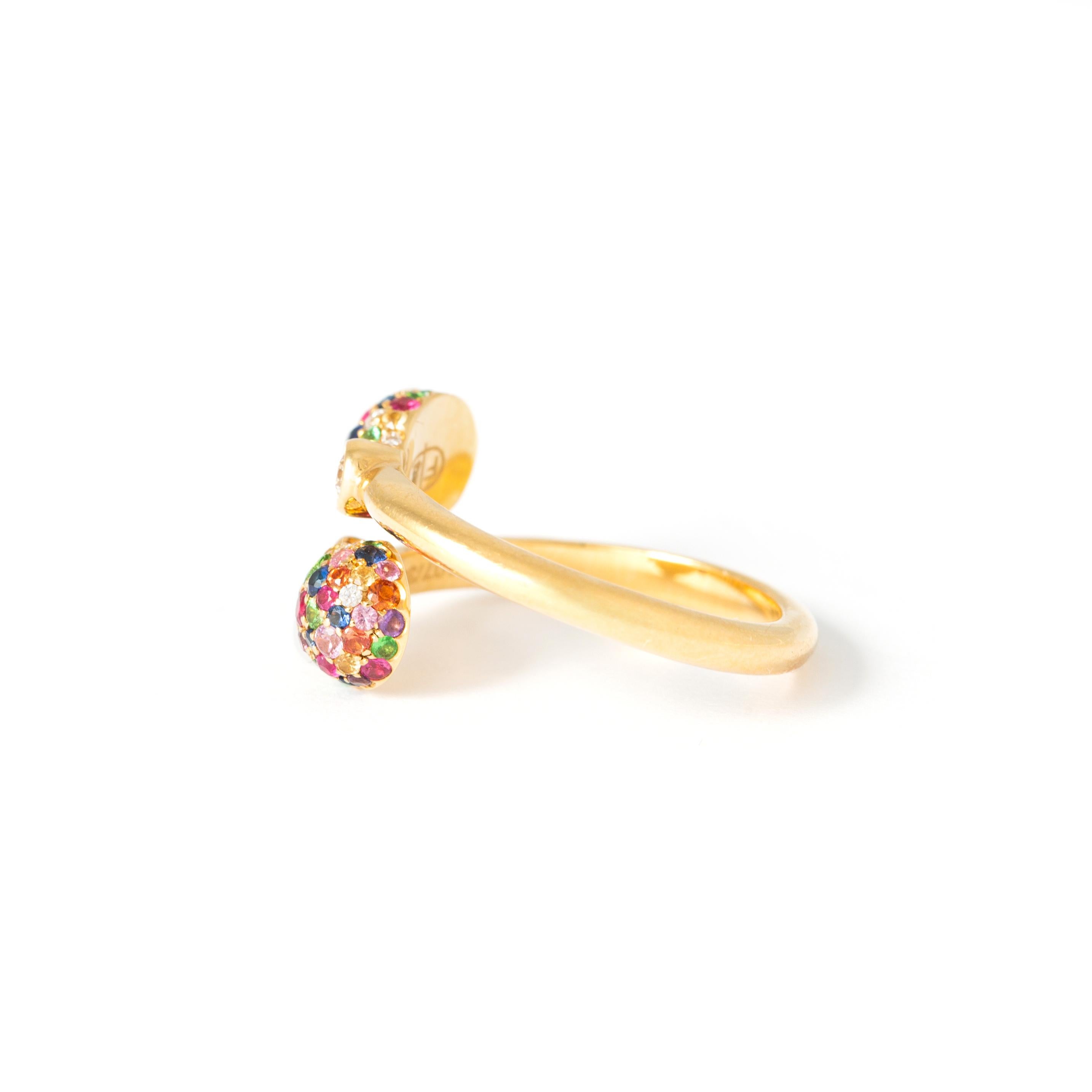 Faberge Multi Gem Gold 18K Ring at 1stDibs | faberge rings, kallu mothiram