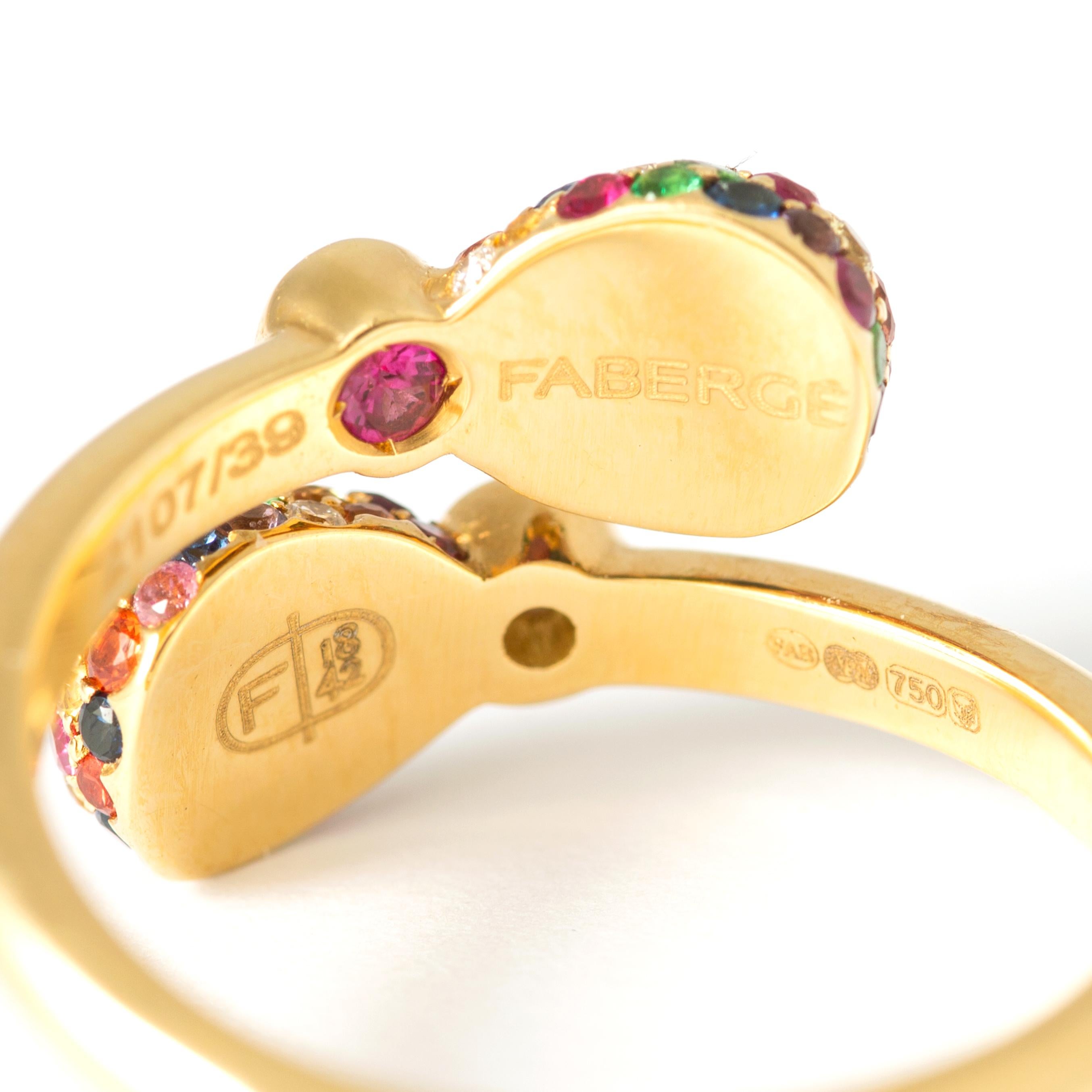 Faberge Multi Gem Gold 18K Ring at 1stDibs | faberge rings, kallu mothiram