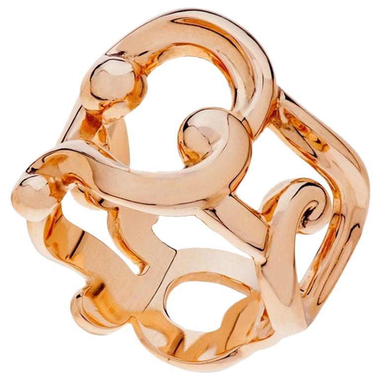 Fabergé Rococo Rose Gold Grand Frame Ring For Sale at 1stDibs
