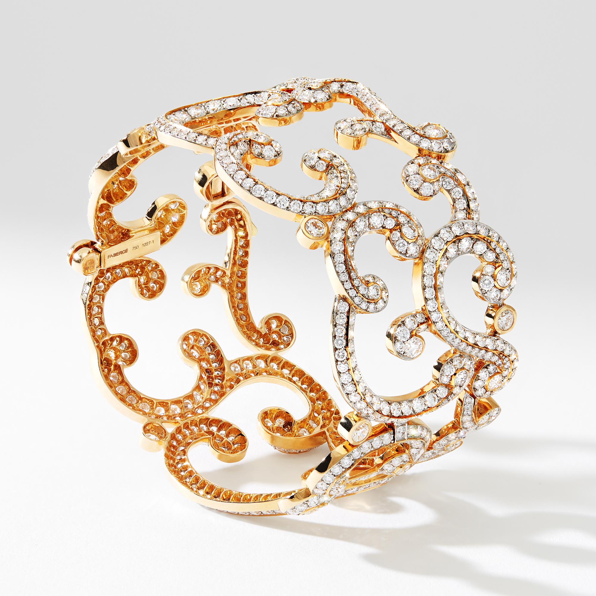 Fabergé Rococo Rose Gold Diamond Bracelet For Sale at 1stDibs | faberge ...