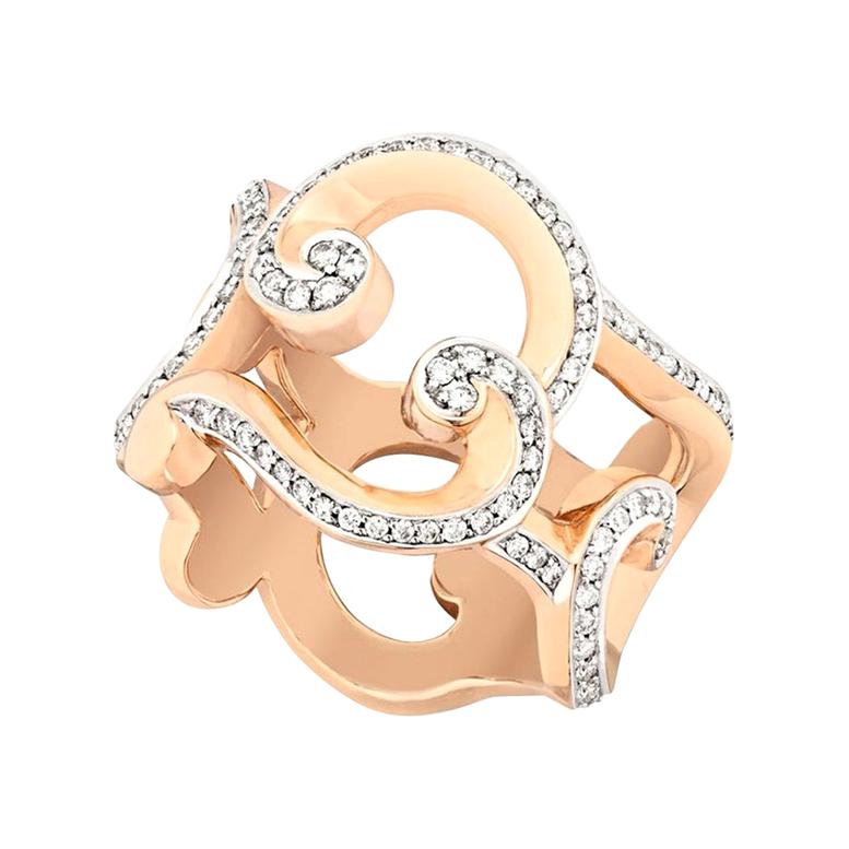 Fabergé Rococo Rose Gold and Diamond Grand Necklace For Sale at 1stDibs