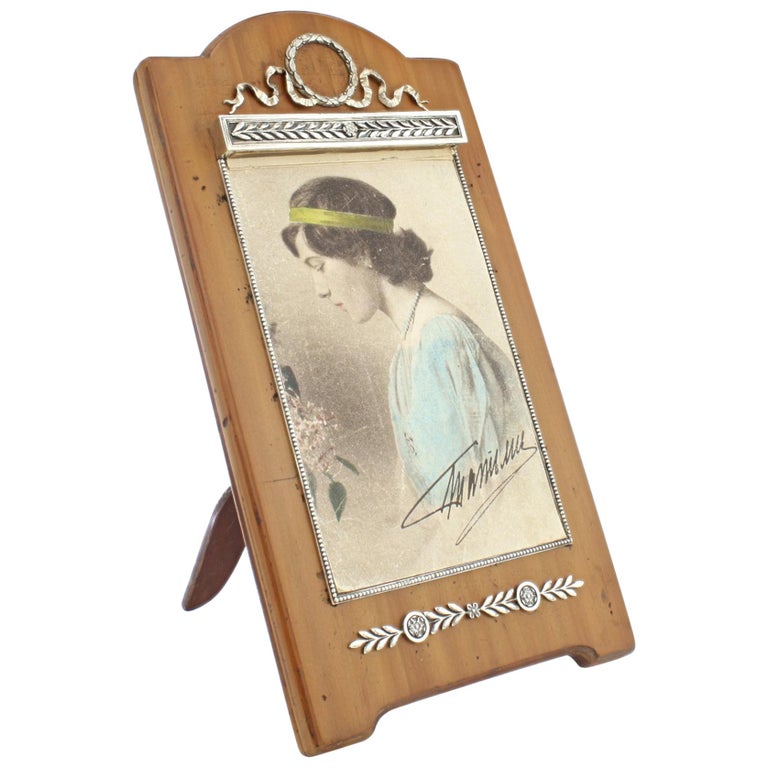 Faberge Silver on Wood Table Calendar, Worksmaster Karl Gustav Armfelt ...