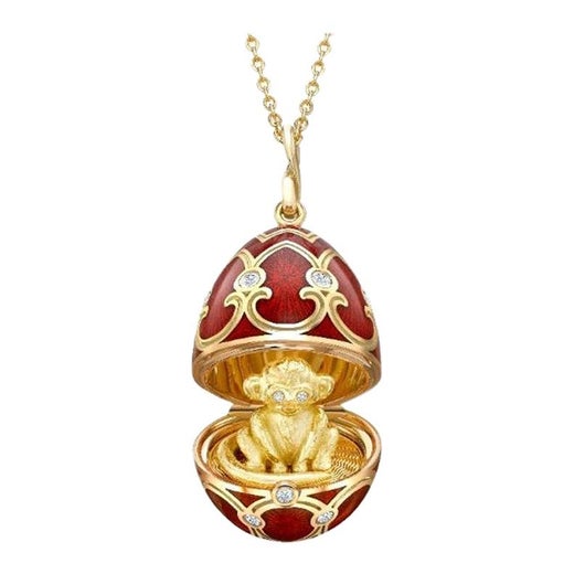 FABERGE Garnet and Diamond Brooch by August Holmstrom at 1stDibs
