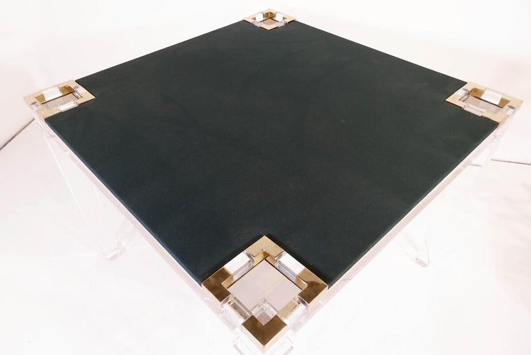 Fabian Art Acrylic Game Table, Italy 1980s For Sale at 1stDibs