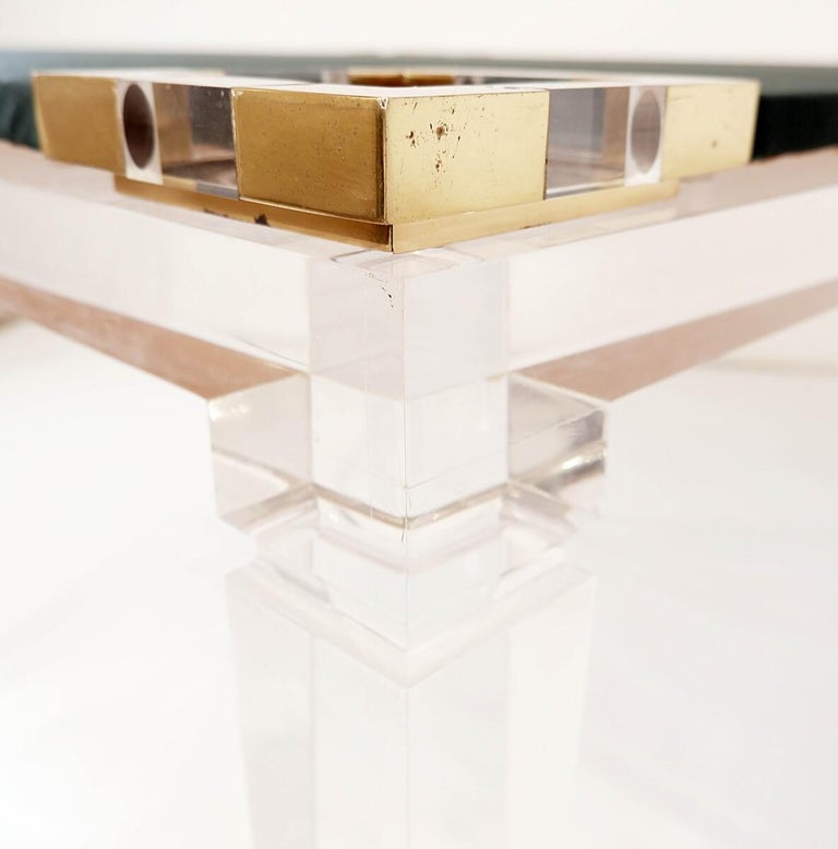 Fabian Art Acrylic Game Table, Italy 1980s For Sale at 1stDibs