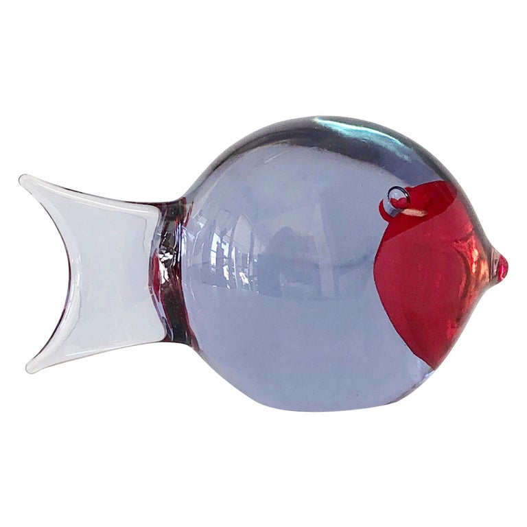 Fabio Tosi für Gino Cenedese, Fisch-Skulptur aus Muranoglas im Angebot ...