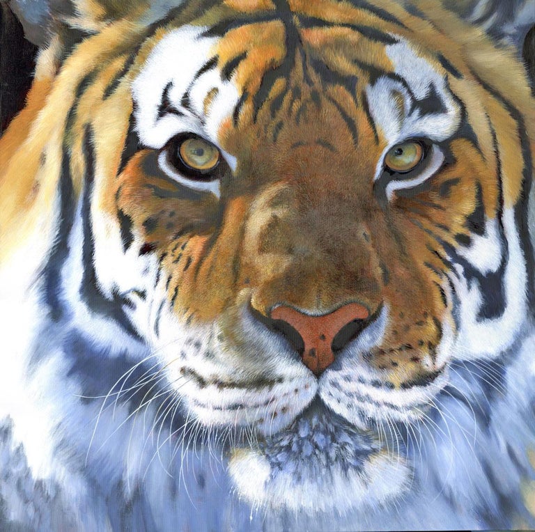 Fabriano - Tiger I - oil animal car wildlife portraiture figurative ...