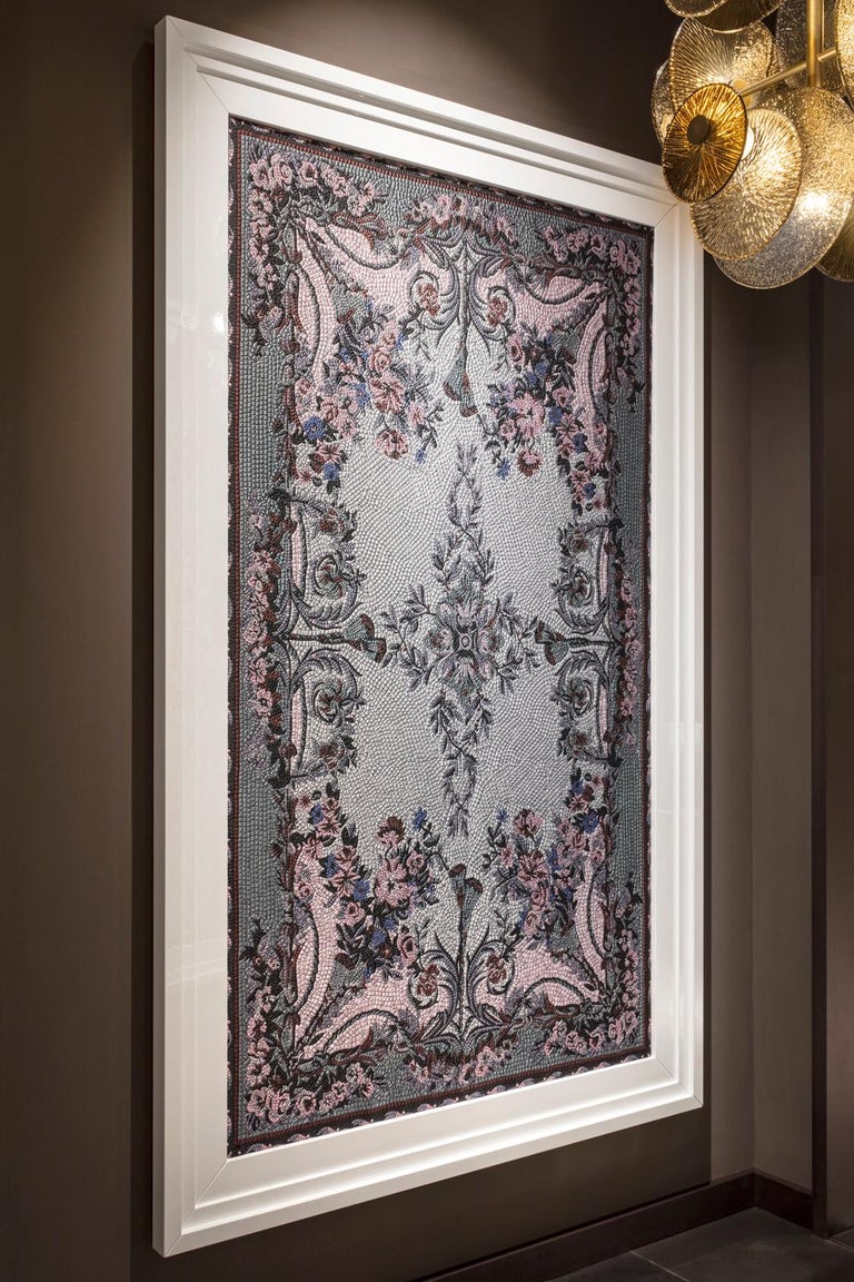 Fabric Tapestry with Artistic Rug Design Upholstered Panel on Demand ...