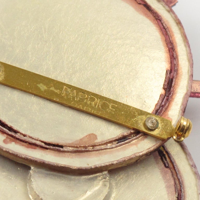 Fabrice Paris Multicolor Wheels Resin Brooch Pin For Sale at 1stDibs