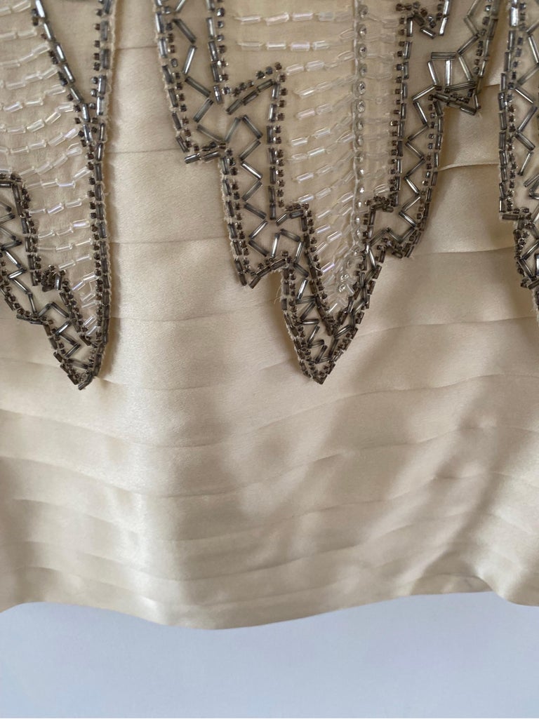 Fabrice Simon 1980s Beaded Silk Mini Cocktail Dress For Sale at 1stDibs