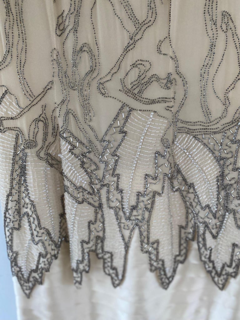 Fabrice Simon 1980s Beaded Silk Mini Cocktail Dress For Sale at 1stDibs
