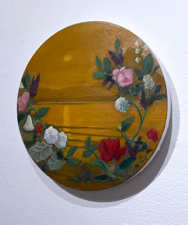 Fabricio Suarez - Death to Nostalgia (2021), oil on round canvas ...