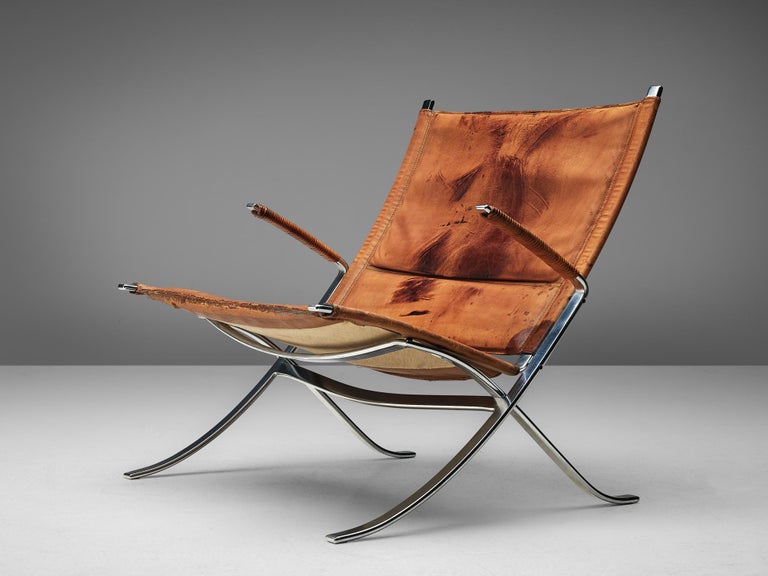Fabricius and Kastholm FK82 Chair in Cognac Leather For Sale at 1stDibs