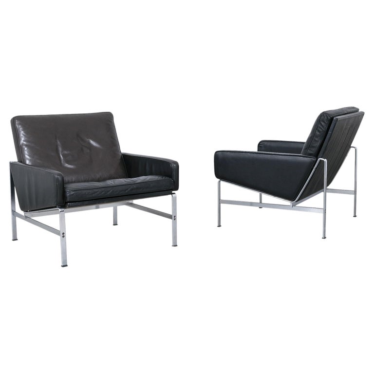 Fabricius and Kastholm Lounge Chairs FK 6720 Black Leather for Kill ...