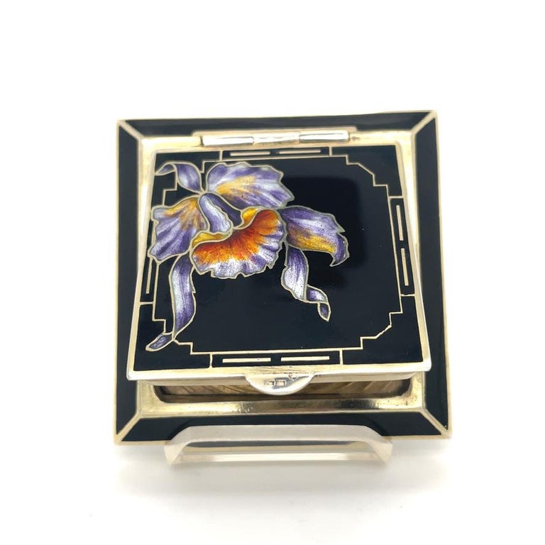 Fabulous Compact Sterling and Enamel For Sale at 1stDibs
