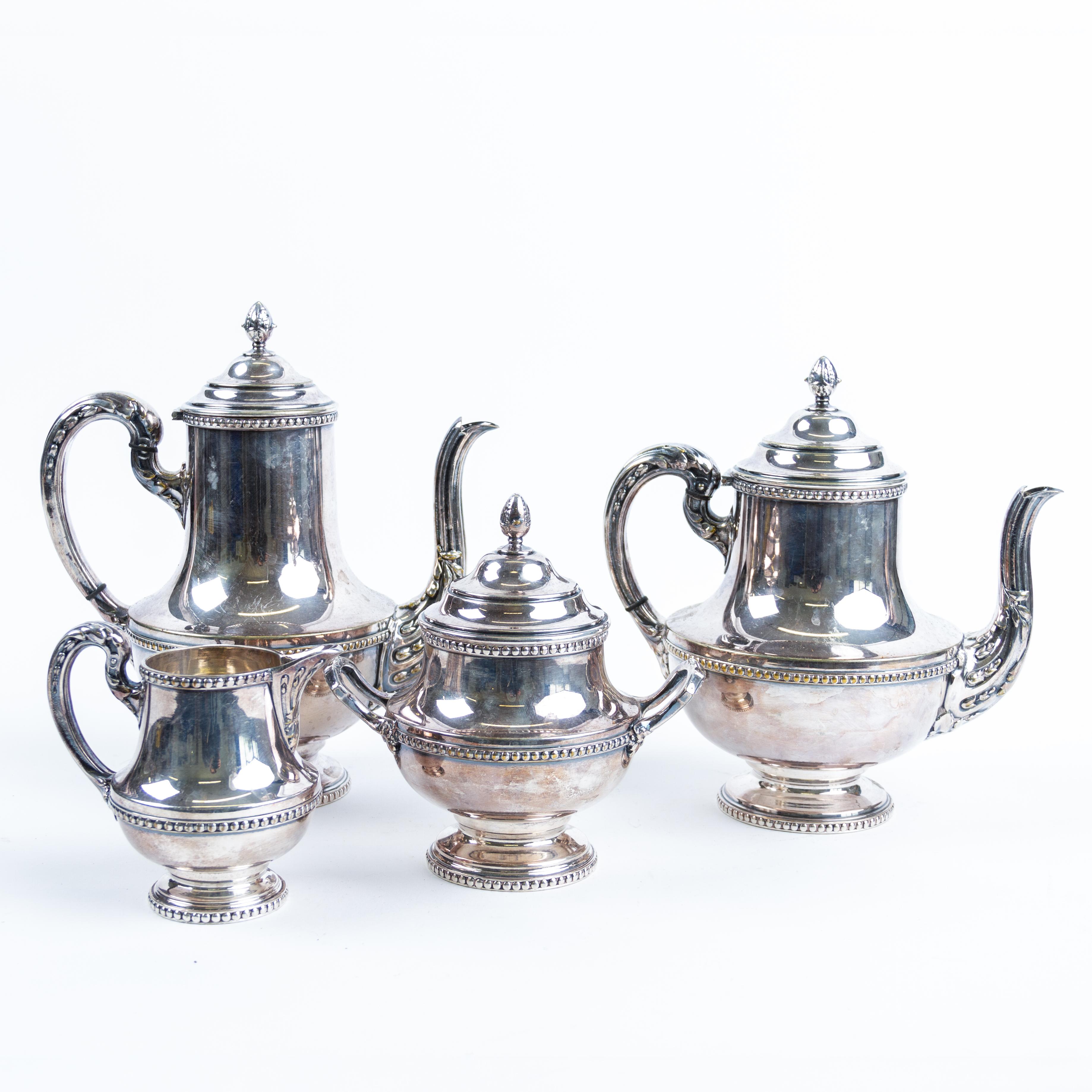 Fabulous Continental Silver-Plated Coffee and Tea Serving Set For Sale ...