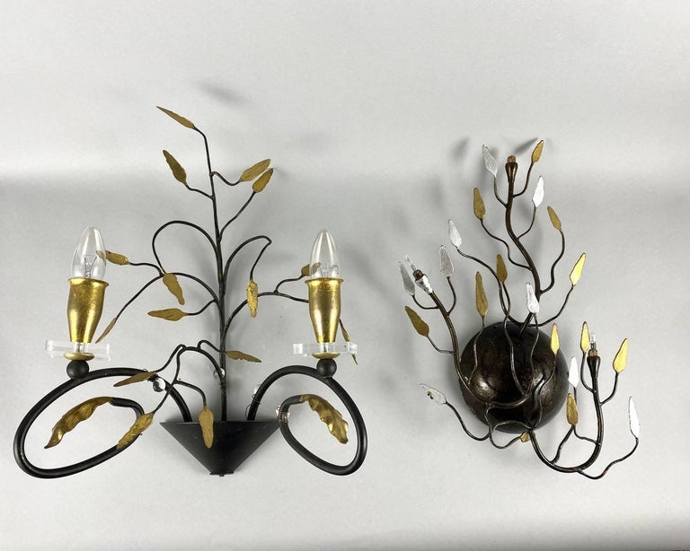 Fabulous Designer Pair of Art Wall Sconces Rare Vintage Sconces, Italy ...