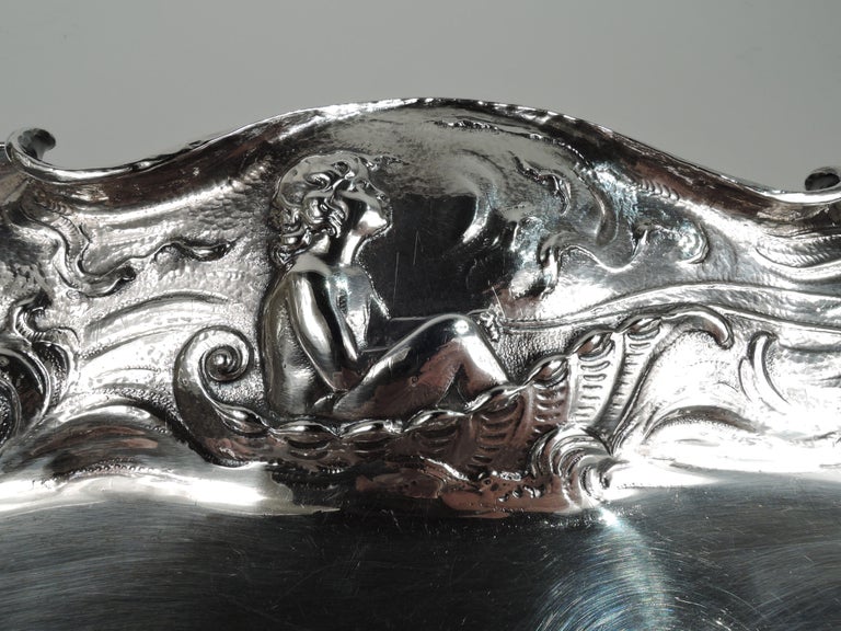 Fabulous Gorham Art Nouveau Martelé Silver Fish Platter For Sale at 1stDibs
