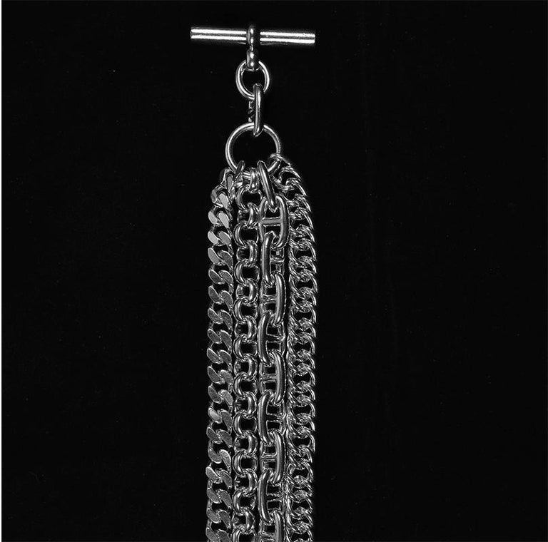 Fabulous Hermes Sterling Silver Multi-Chain Necklace at 1stDibs | multi ...