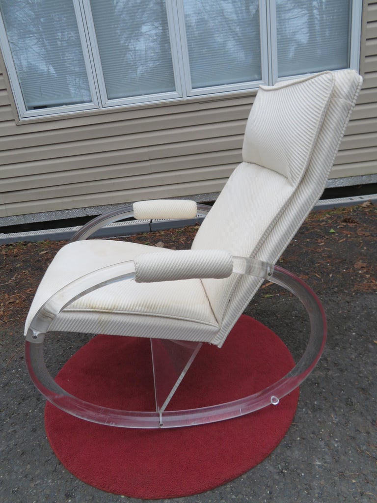Fabulous Lucite Rocking Chair by Charles Hollis Jones For Sale at 1stDibs