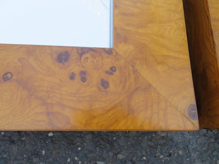 Fabulous Pair Milo Baughman Thayer Coggin Burl Mirrors Mid-Century ...