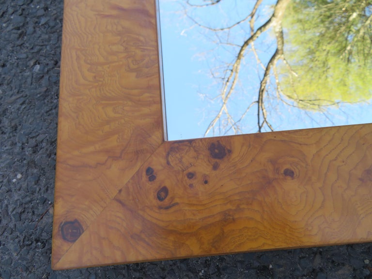 Fabulous Pair Milo Baughman Thayer Coggin Burl Mirrors Mid-Century ...