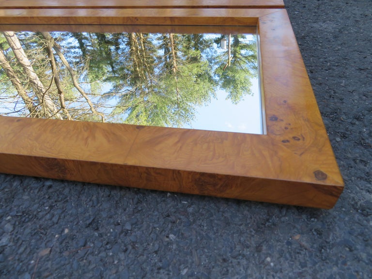 Fabulous Pair Milo Baughman Thayer Coggin Burl Mirrors Mid-Century ...