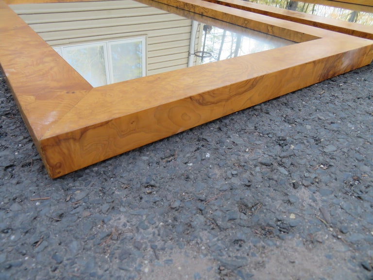 Fabulous Pair Milo Baughman Thayer Coggin Burl Mirrors Mid-Century ...