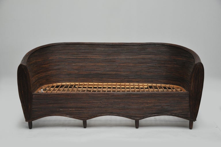 Fabulous Rattan Curved Sofas For Sale at 1stDibs | curved rattan sofa ...