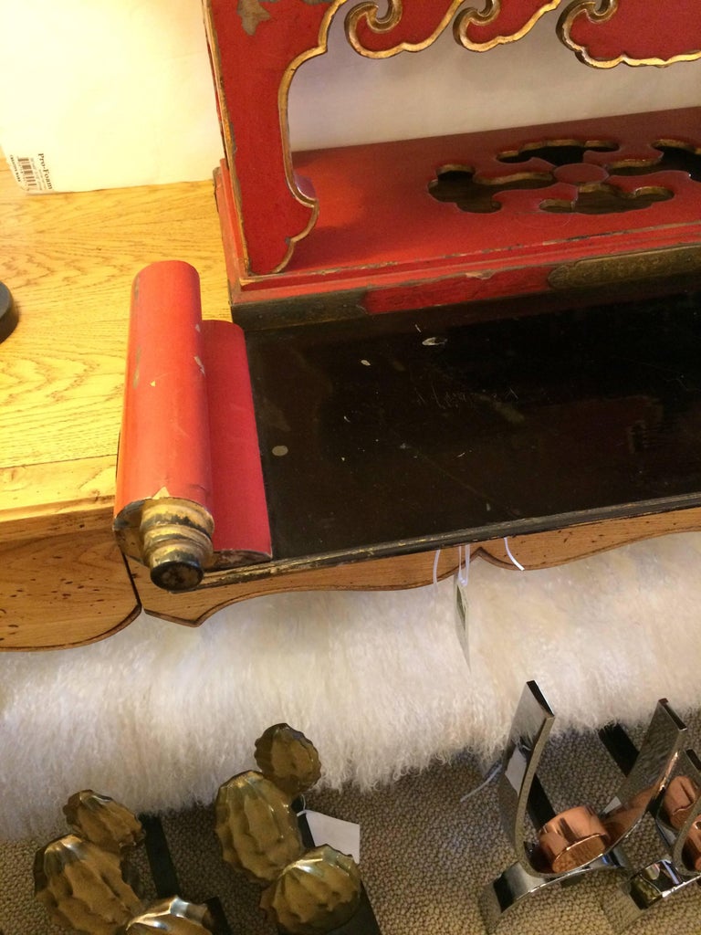 Fabulous Red, Black and Gold Japanese Altar Table For Sale at 1stDibs