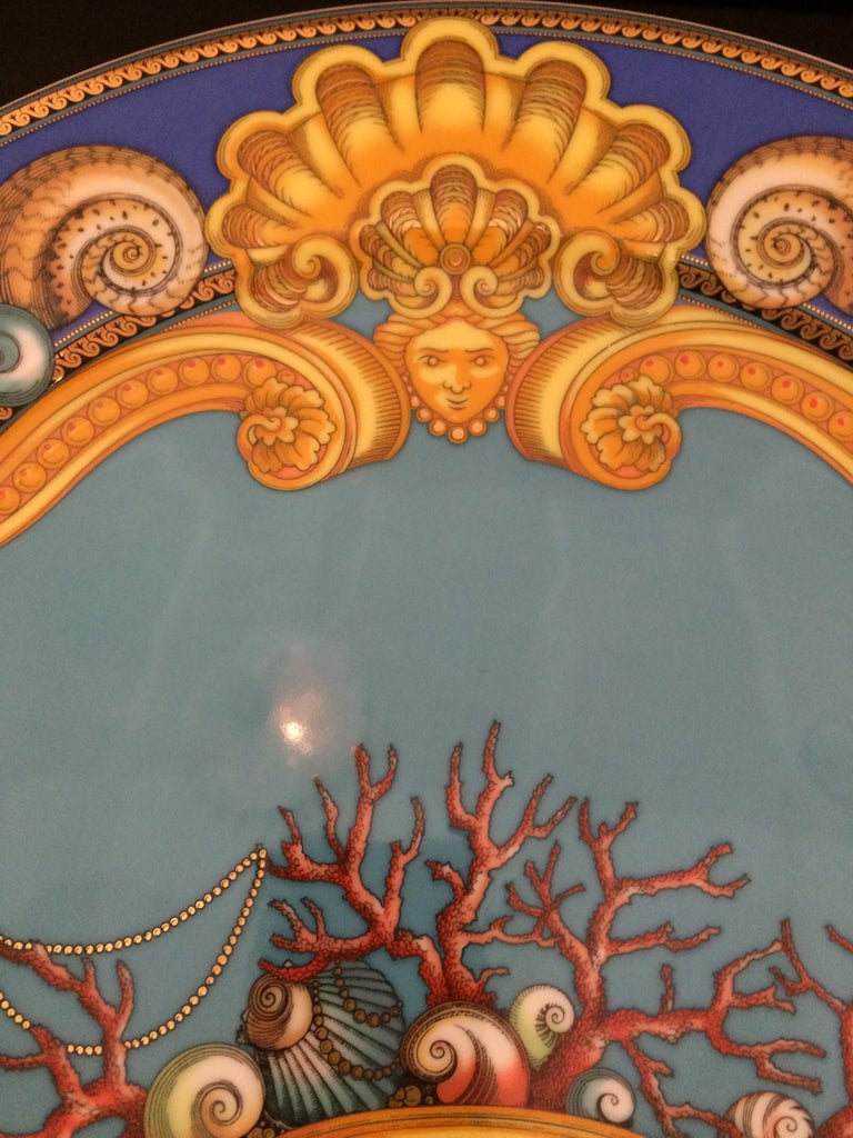 Fabulous Set of Eight Barely Used Versace La Mer Charger Plates ...