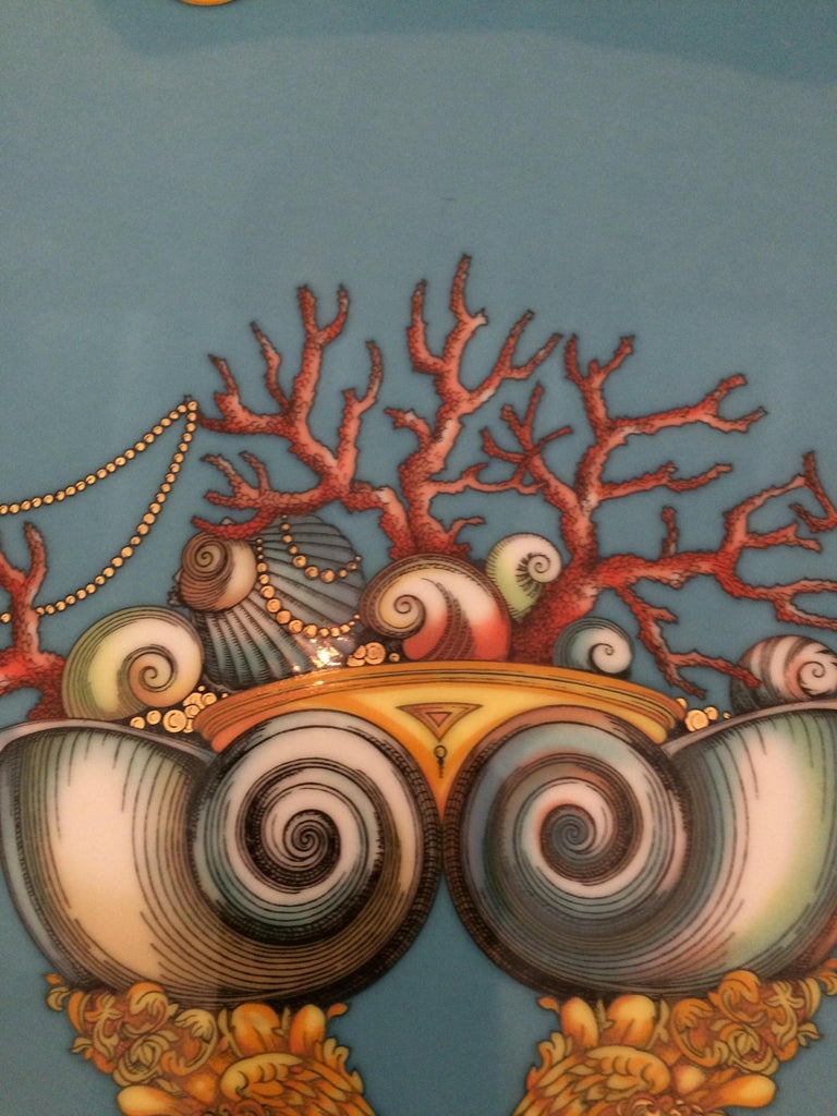 Fabulous Set of Eight Barely Used Versace La Mer Charger Plates ...