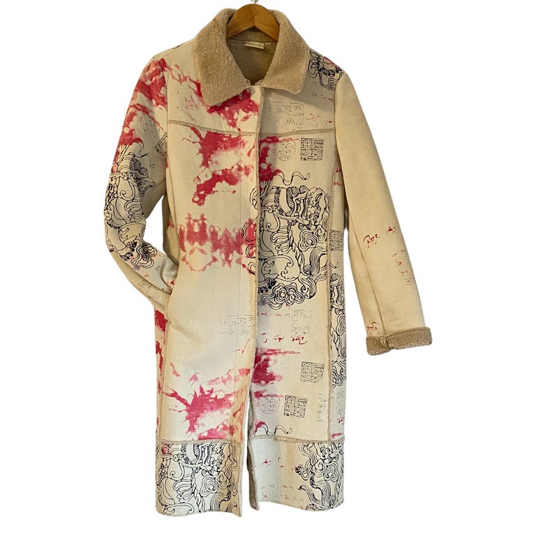 Vintage Faux Shearling Boho coat For Sale at 1stDibs | boho shearling coat