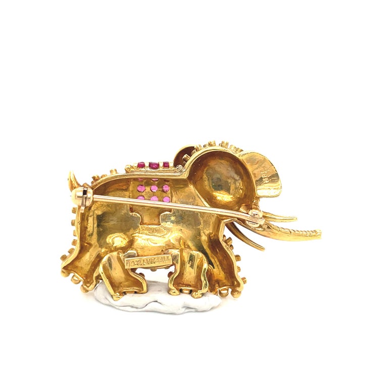 Fabulous TIFFANY Elephant Brooch For Sale at 1stDibs | elephant brooch ...