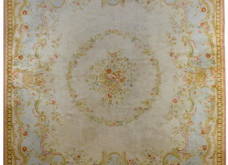 Fabulous Vintage French Savonnerie Rug at 1stDibs