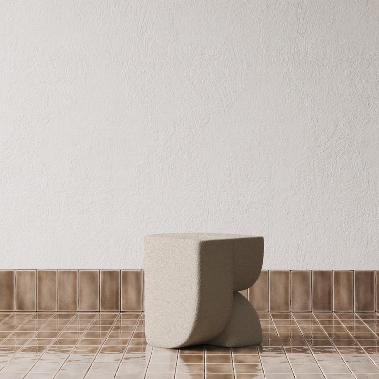 Face Pouf Beige by Hermhaus For Sale at 1stDibs