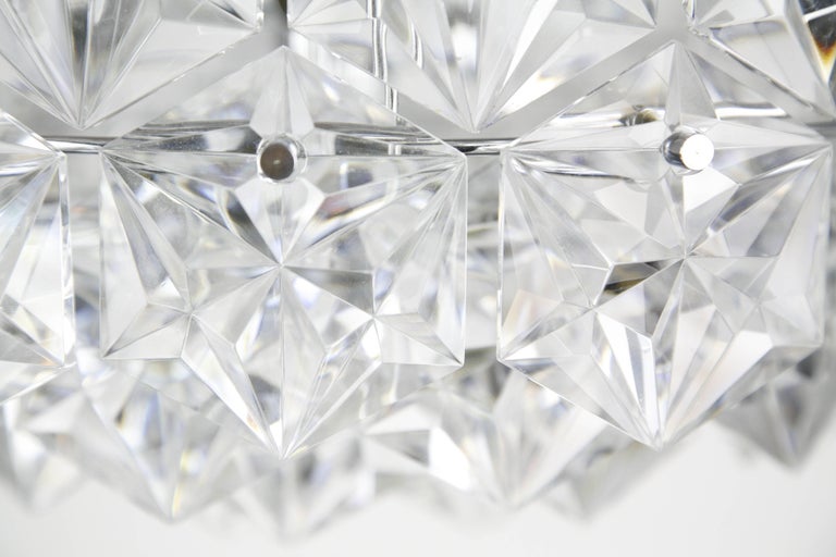 Facet Cut Crystal Kinkeldey Chandelier, Germany 1960 For Sale at 1stDibs