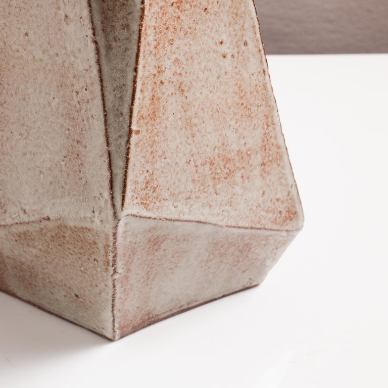 Facet Glossy Gray, Rust, and Black Modern Tapered Geometric Ceramic ...