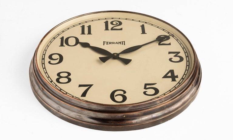 Factory Clock by Ferranti, England, circa 1920 at 1stDibs