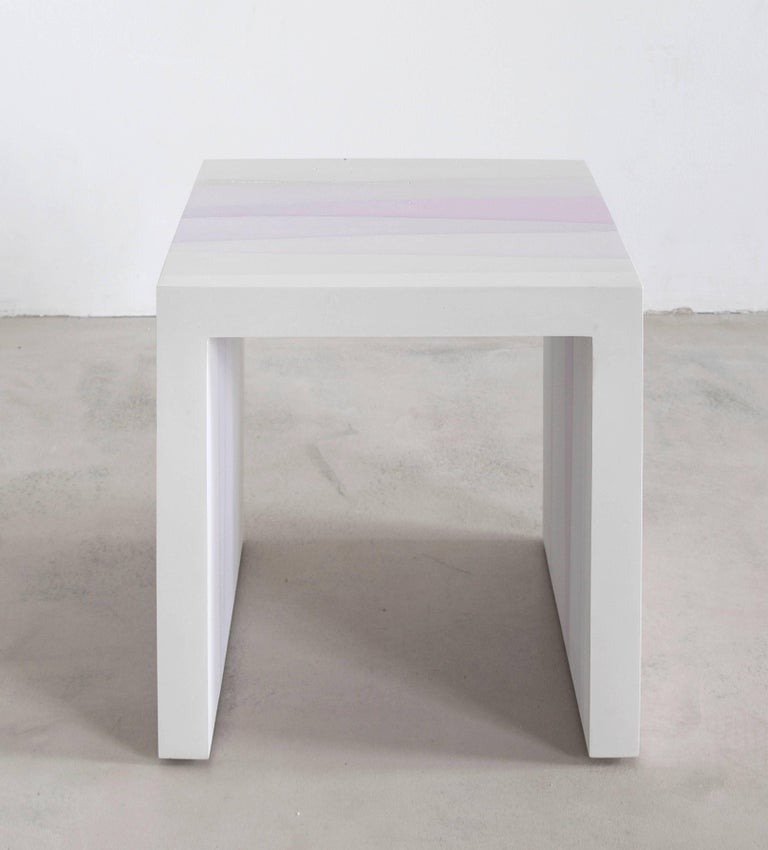 Fade Side Table, Lavender Cement by Fernando Mastrangelo For Sale at ...