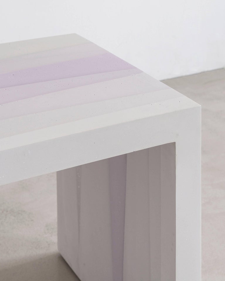Fade Side Table, Lavender Cement by Fernando Mastrangelo For Sale at ...