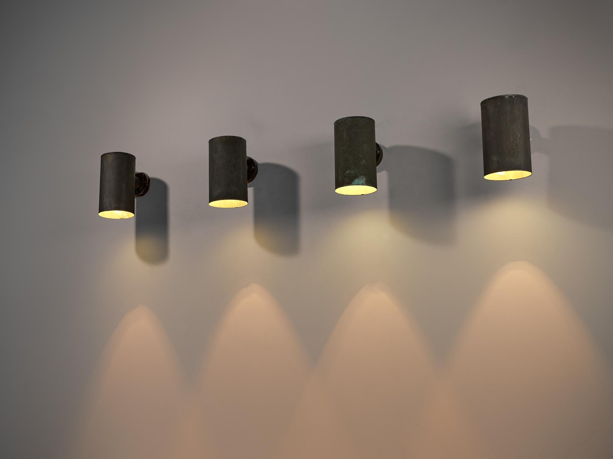 Fagerhult Swedish Wall Lights in Copper For Sale at 1stDibs