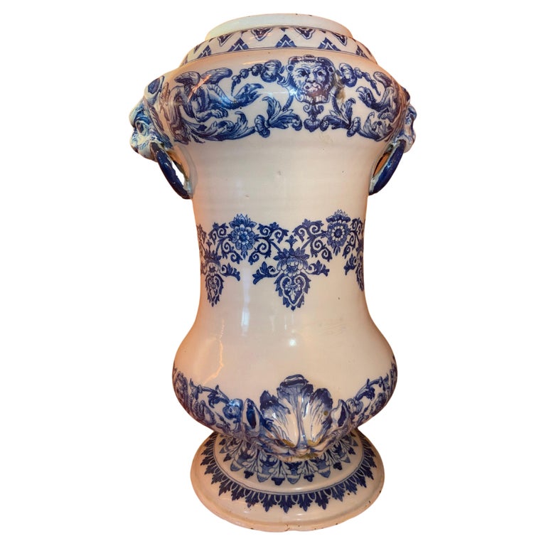 Faience Blue and White Water Cistern, Rouen or Lille, French Work, 18th ...